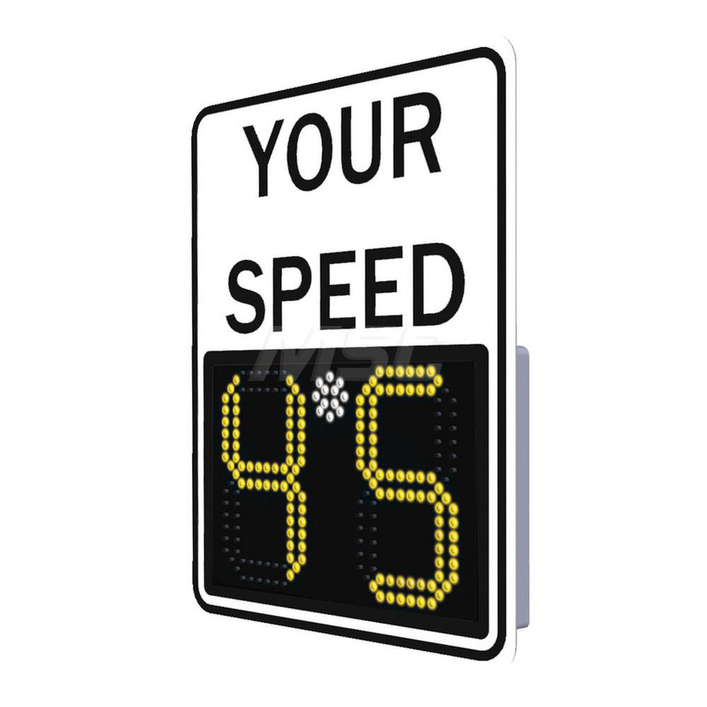 TrafficLogix - Speed Limit Sign: Rectangle, YOUR SPEED | MSC Direct