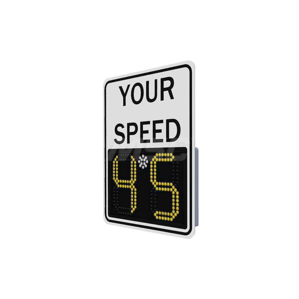 TrafficLogix - Speed Limit Sign: Rectangle, YOUR SPEED | MSC Direct