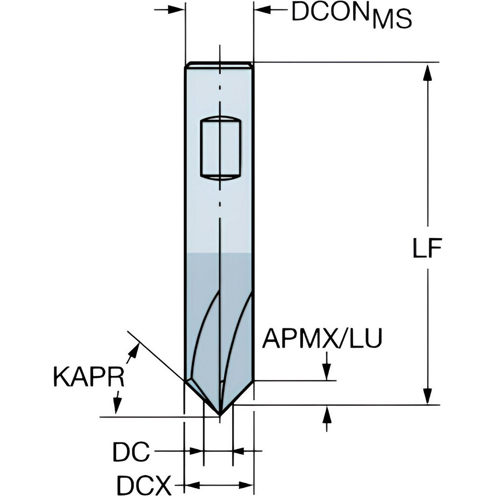 Sandvik Coromant - Chamfer Milling Tip Insert: 1.5X10X4.25X100MM 45D ...