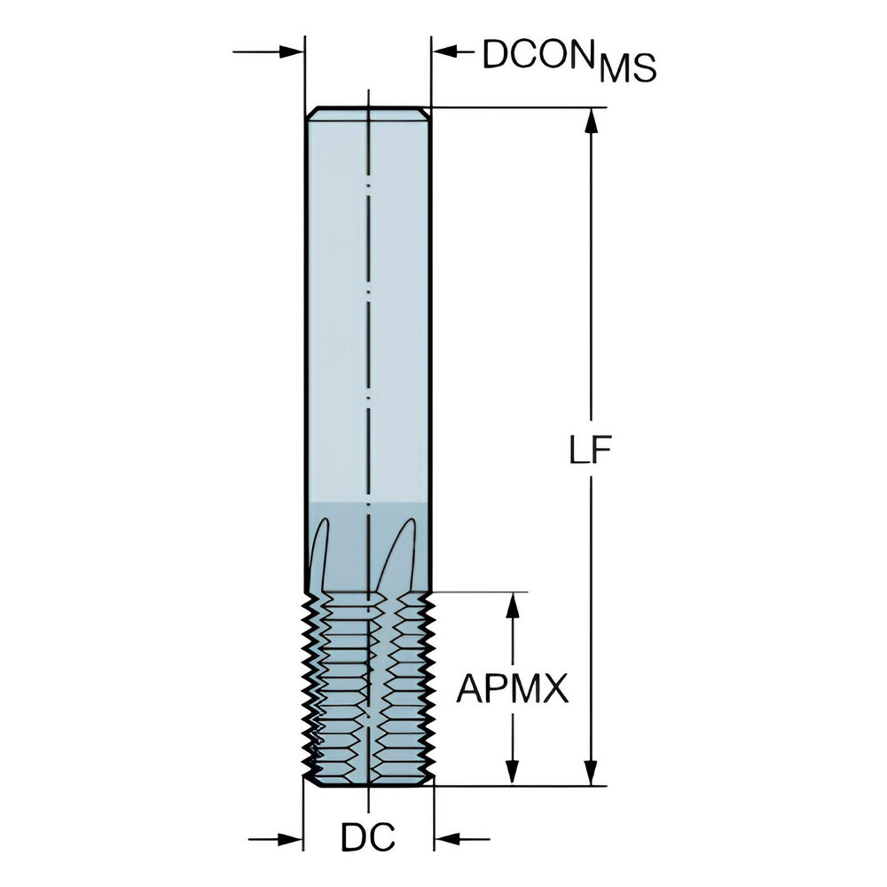 Sandvik Coromant - Helical Flute Thread Mill: M24x3, Internal, 5 Flute ...