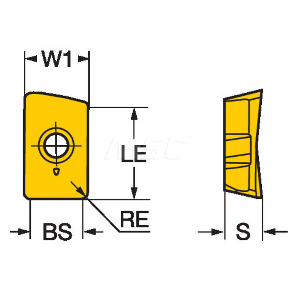 Sandvik Coromant - Milling Insert: ANSI R390-11 T3 08E-PLW 1130, ISO ...