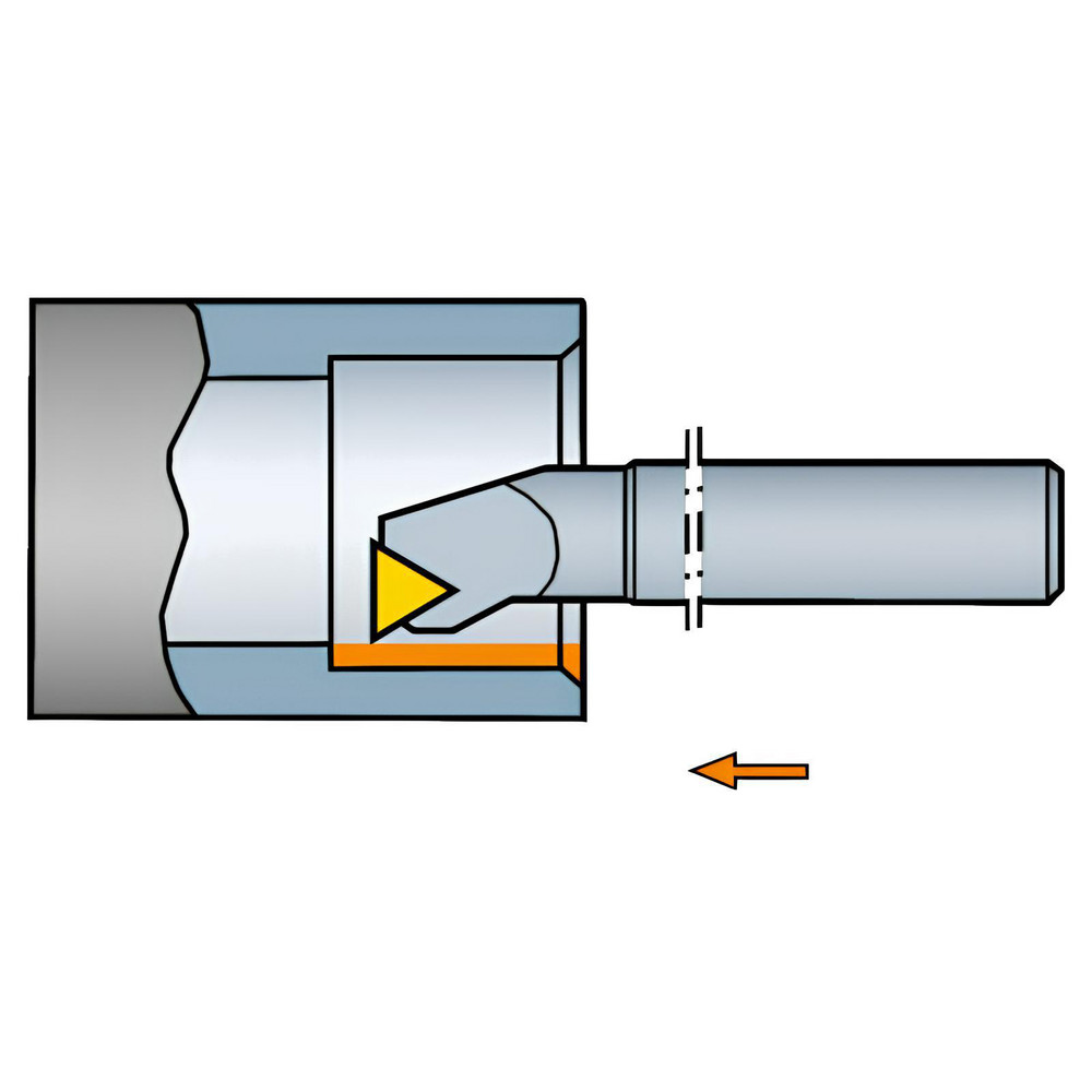 Sandvik Coromant - Indexable Boring Bar: A06M-STFCL2-RB1, 0.5000" Min Bore, Left Hand, -1 deg ...
