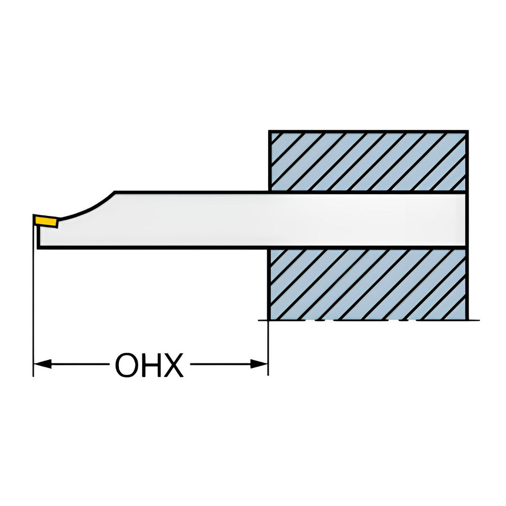 Sandvik Coromant - Indexable Boring Bar: A10R-STFCL2, 0.7717" Min Bore, Left Hand, -1 deg Lead ...