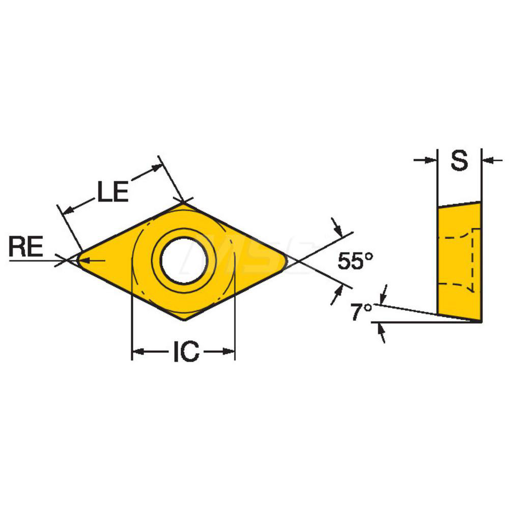 Sandvik Coromant - Turning Insert: DCMT 11 T3 08-PMC 4425, Carbide | MSC Direct