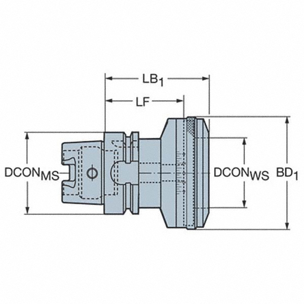 Sandvik Coromant - HSK100 Taper, HSK100 Modular Connection, 3.8583 ...