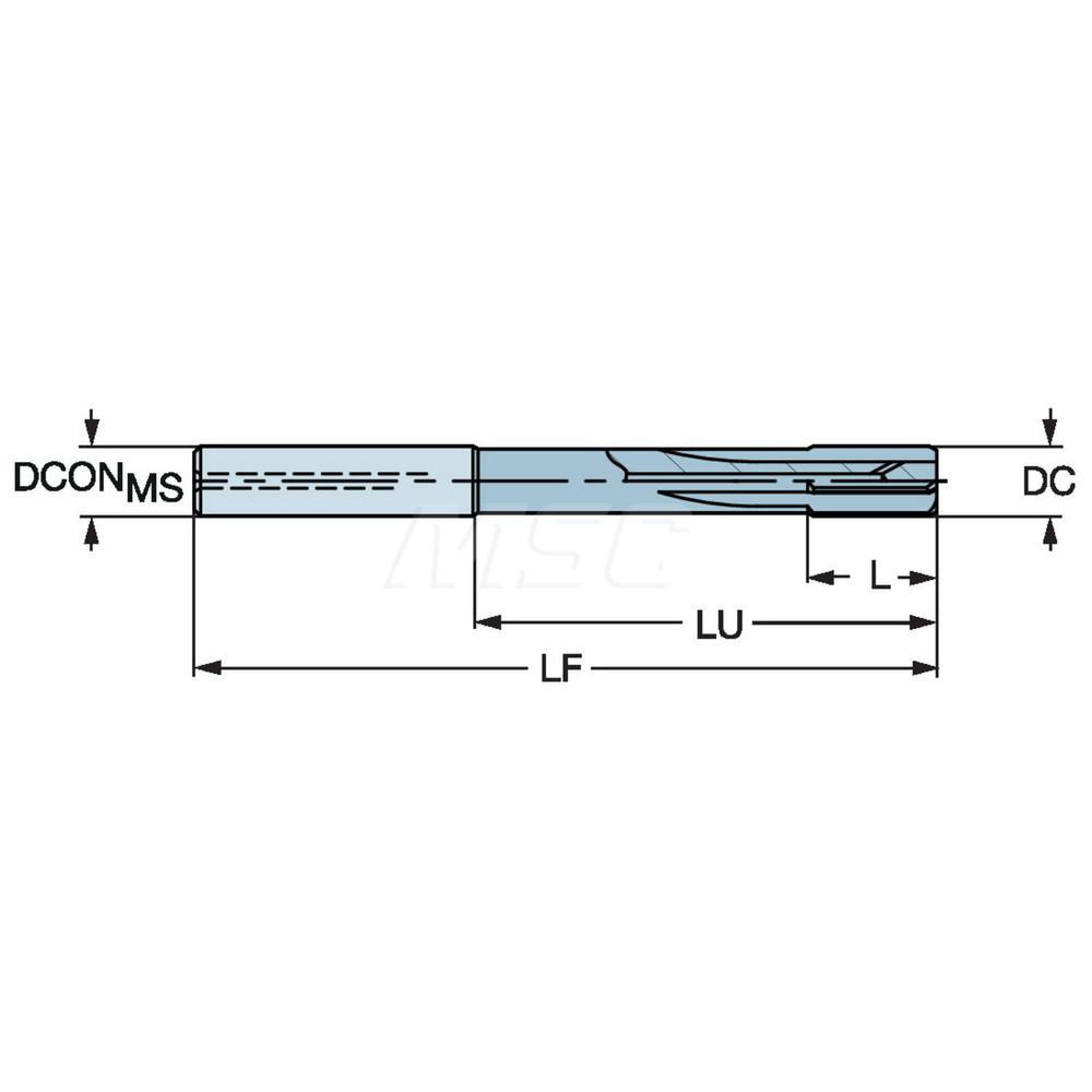 Sandvik Coromant - Chucking Reamer: 6.00mm Dia, 75.00mm OAL, 15.60mm ...