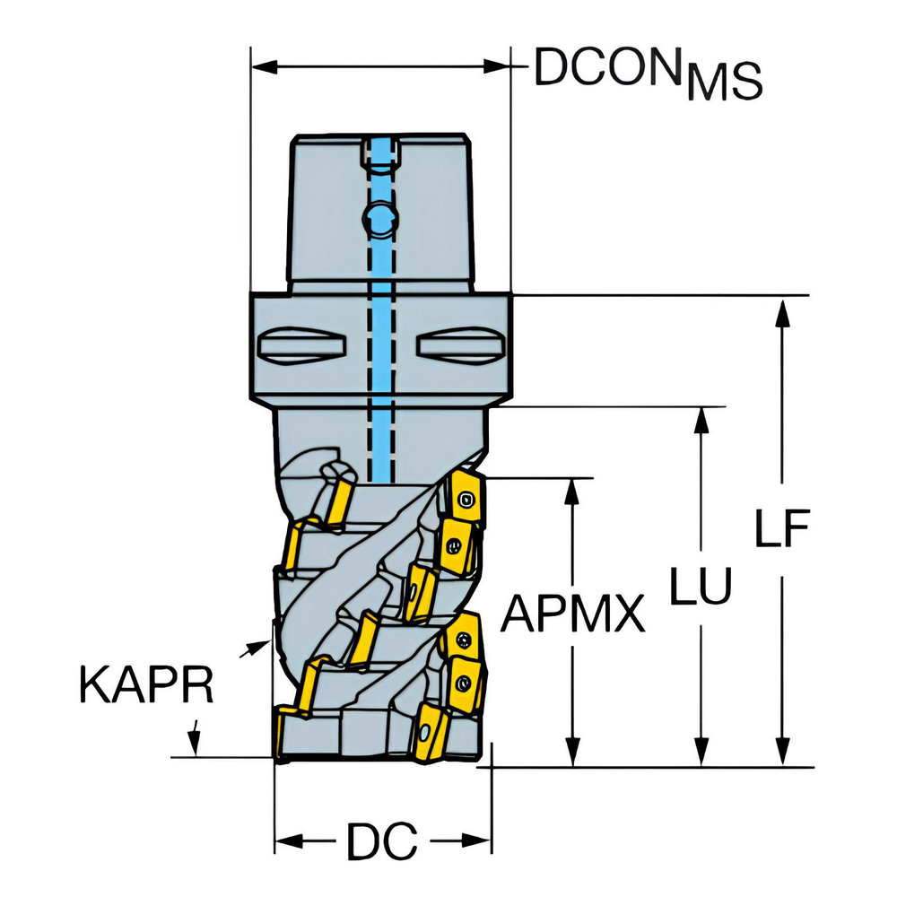 Sandvik Coromant - 50mm Cut Dia, 50mm Arbor Hole Dia, 36mm Max Depth ...