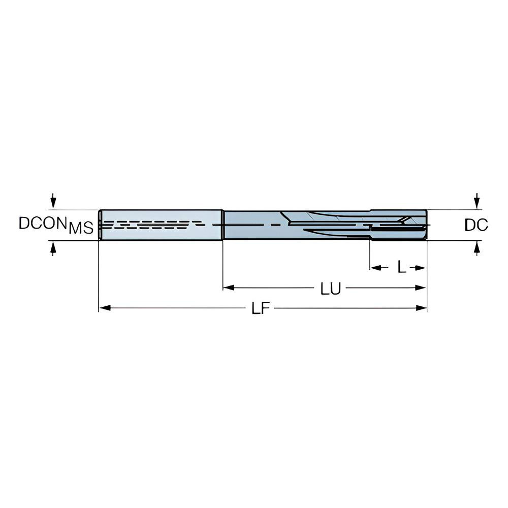 Sandvik Coromant - Chucking Reamer: 8.00mm Dia, 100.00mm OAL, 20.80mm ...