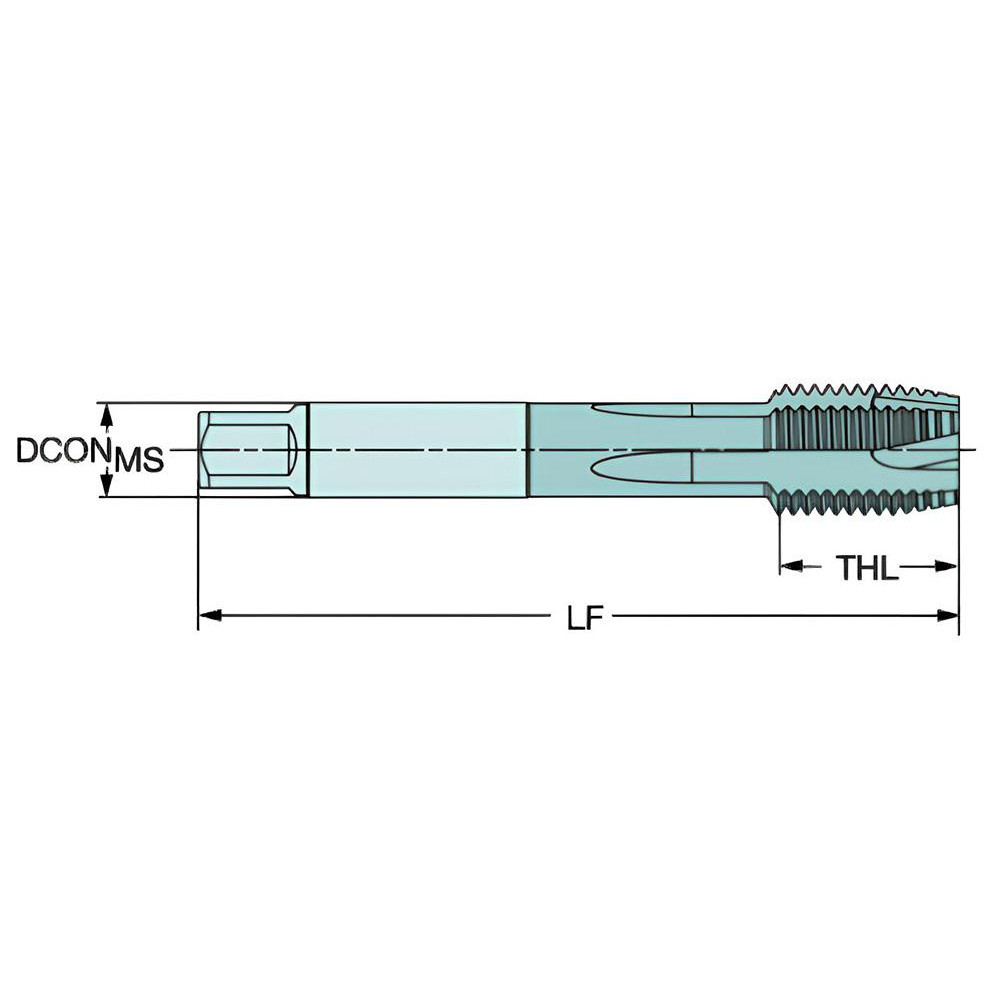 Sandvik Coromant - Spiral Point Tap: M12x1.75 Metric, 3 Flutes, Plug ...