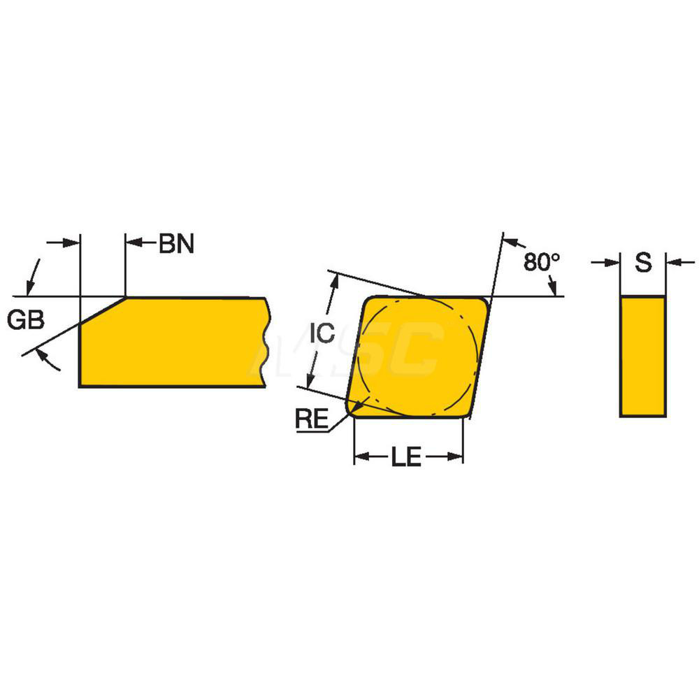 Sandvik Coromant - Turning Insert: CNGN120716T01020 675, Ceramic | MSC ...