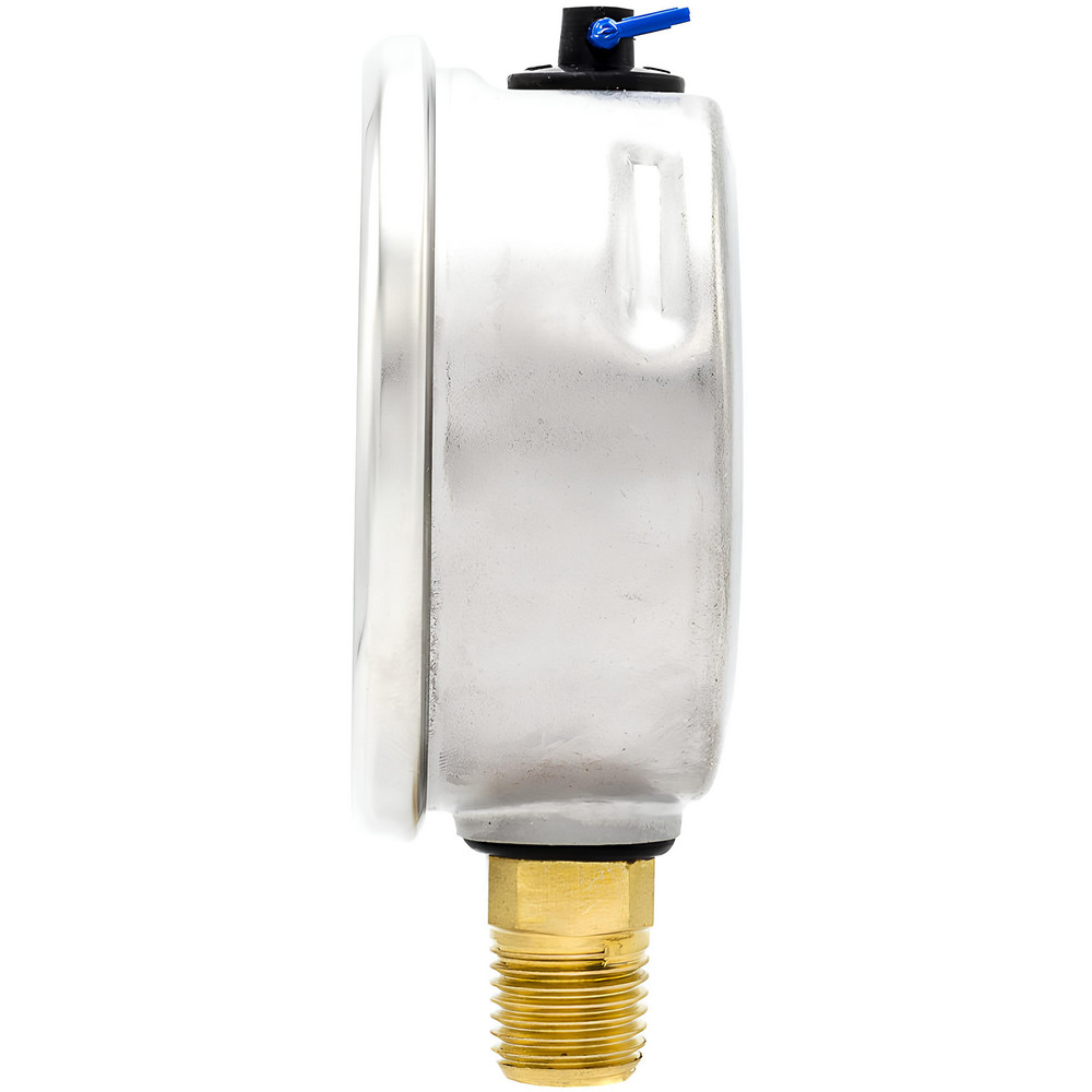 ESP Pro - Pressure Gauge: 2-1/2" Dial Dia, 0 to 100 psi, 1/4" NPT, Bottom Mount | MSC Direct