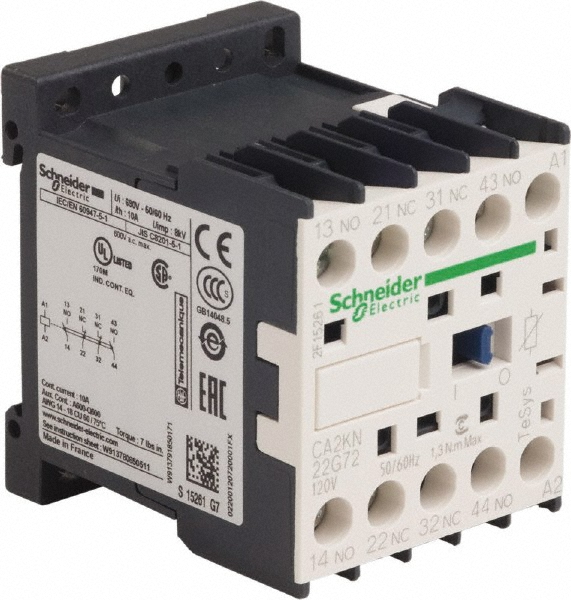 Schneider Electric - 2NC/2NO, 120 VAC at 50/60 Hz Control Relay | MSC ...