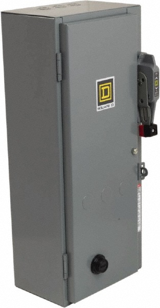 Square D - NEMA Combination Starter: 27 Amp, 3 Pole, Polyphase ...