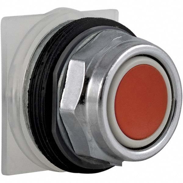 Schneider Electric - 30mm Mount Hole, Extended Straight, Pushbutton Switch with Contact Block ...