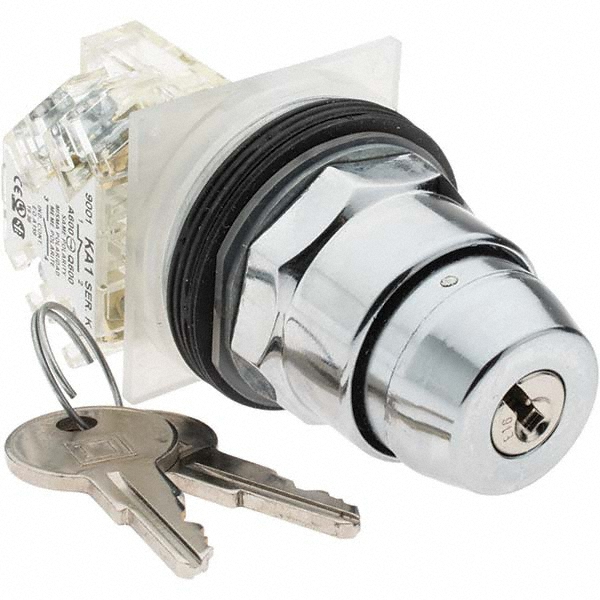 Schneider Electric - 1.22 Inch Mount Hole, 2 Position, Key Operated ...