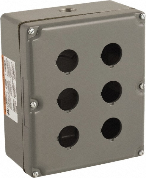Schneider Electric - 6 Hole, 30mm Hole Dia, Zinc Alloy Pushbutton ...