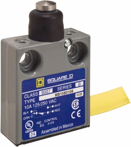 Square D - General Purpose Limit Switch: SPDT, NC, Plunger, Top | MSC ...