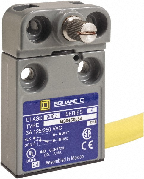 Square D - SPDT, NC/NO, 240 VAC, Prewired Terminal, Rotary Head ...