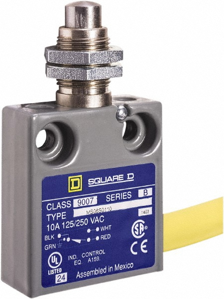 Square D - General Purpose Limit Switch: SPDT, NC, Plunger, Top | MSC ...