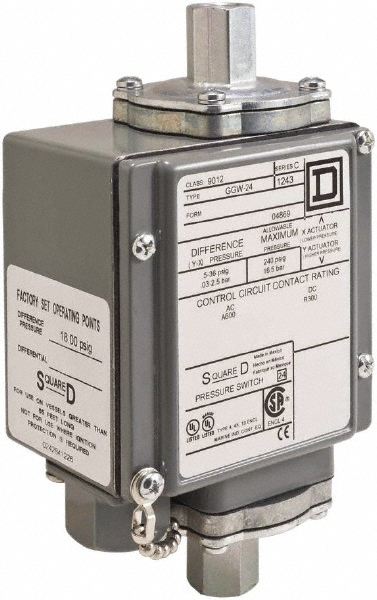 Square D - 4, 13 and 4X NEMA Rated, DPDT, 5,000 psi, Electromechanical ...