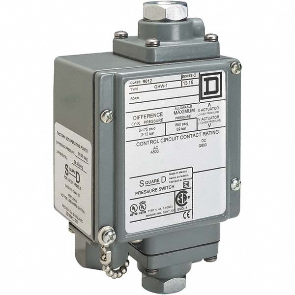 Square D - 4, 13 and 4X NEMA Rated, SPDT, 500 psi, Electromechanical ...