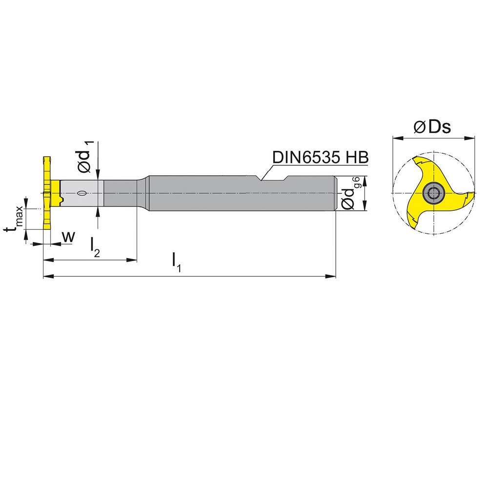 HORN - Replaceable Tip Milling Shanks: Shank Type: Cylindrical; Shank ...