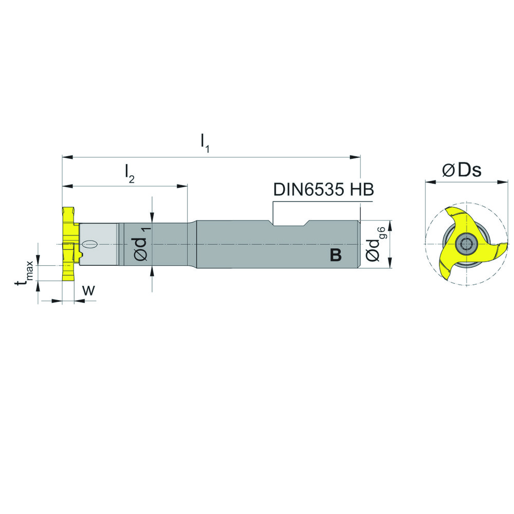 HORN - Replaceable Tip Milling Shanks: Shank Type: Cylindrical; Shank ...
