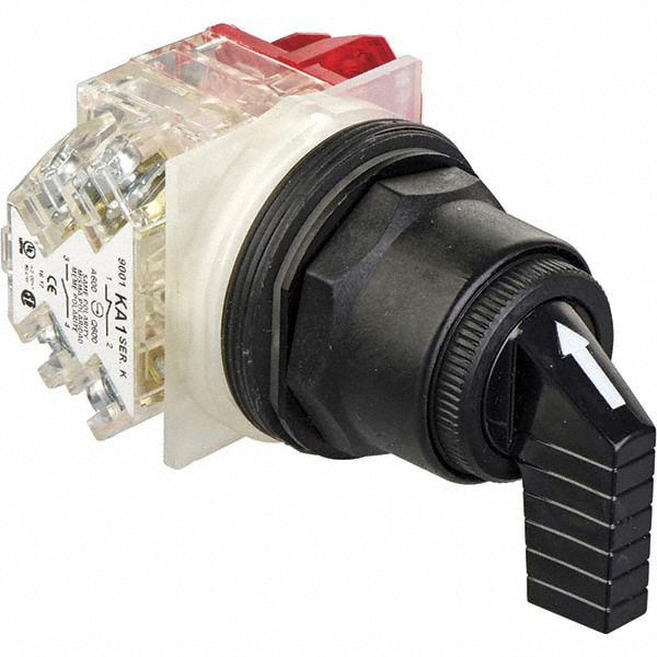 Schneider Electric - 1.22 Inch Mount Hole, 3 Position, Knob Operated ...