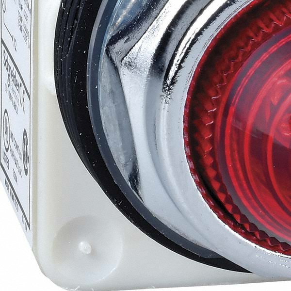 Schneider Electric - 120 VAC/VDC Red Lens Incandescent & LED Pilot ...