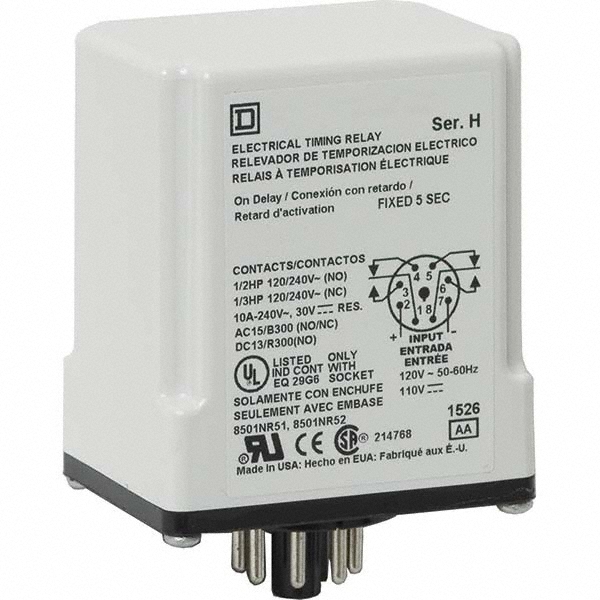 Square D - DPDT Time Delay Relay | MSC Direct