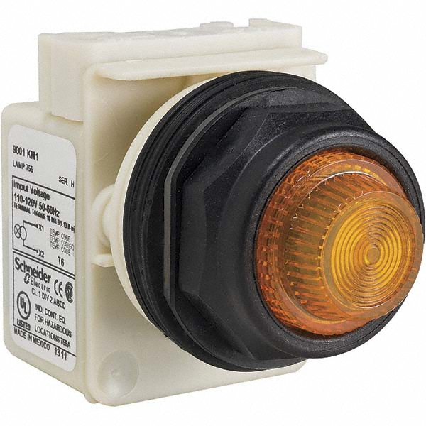 Schneider Electric - 28 V Yellow Lens LED Pilot Light | MSC Direct