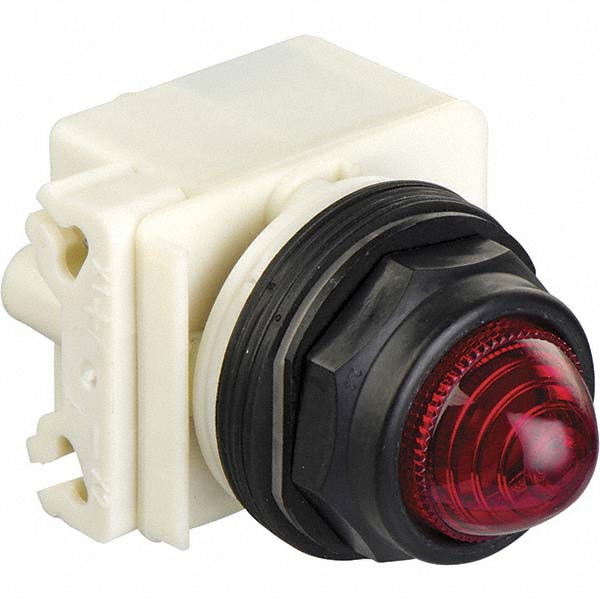 Schneider Electric - 220 VAC Red Lens Incandescent Pilot Light ...