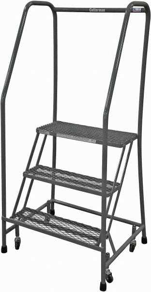 Cotterman - Steel Rolling Ladder: 450 lb Capacity, 3 Step | MSC Direct