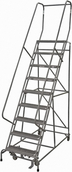 Cotterman - Steel Rolling Ladder: 450 lb Capacity, 9 Step | MSC Direct