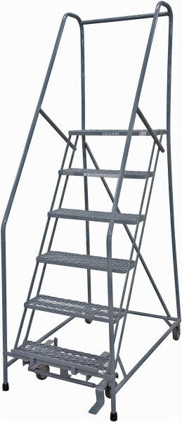 Cotterman - Steel Rolling Ladder: 450 lb Capacity, 6 Step | MSC Direct