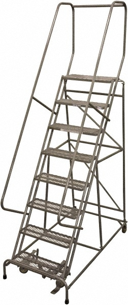 Cotterman - Steel Rolling Ladder: 450 lb Capacity, 8 Step | MSC Direct