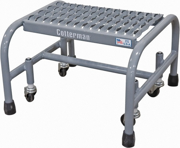 Cotterman - Steel Rolling Ladder: 450 lb Capacity, 1 Step | MSC Direct