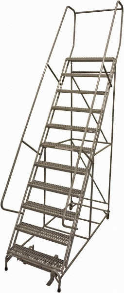 Cotterman - Steel Rolling Ladder: 450 lb Capacity, 11 Step | MSC Direct
