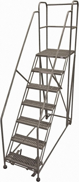 Cotterman - Steel Rolling Ladder: 800 lb Capacity, 7 Step | MSC Direct