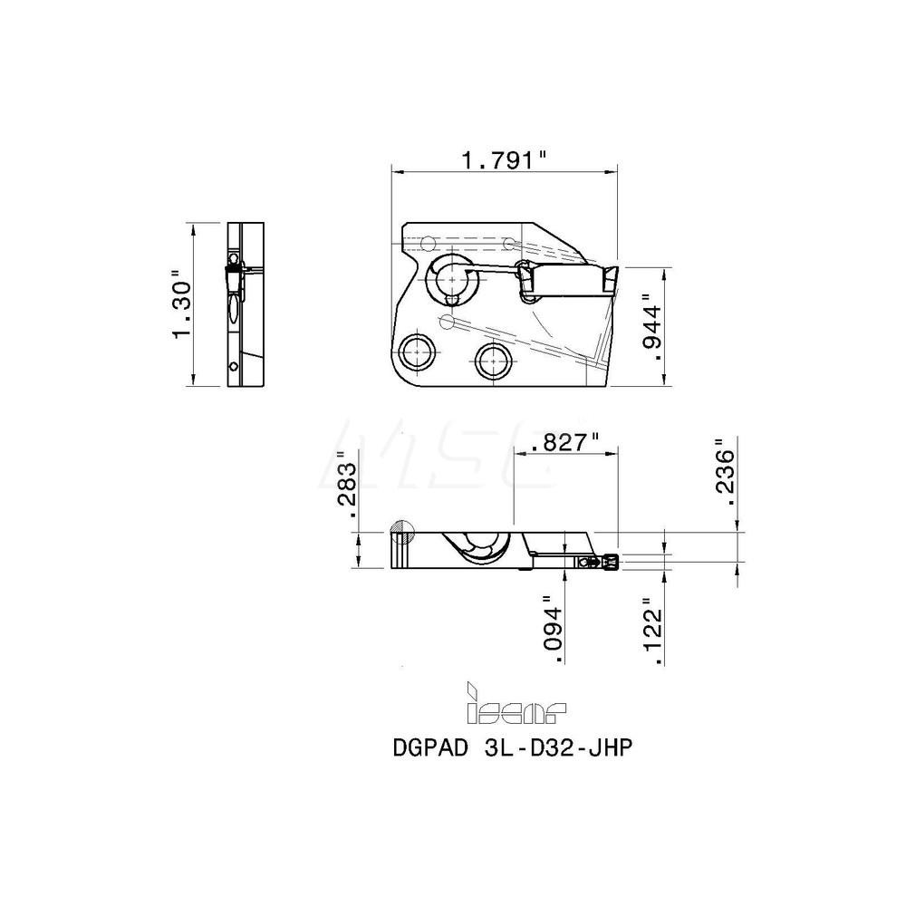 Iscar - DGPAD Single End Left Hand Indexable Cutoff Blade | MSC Direct
