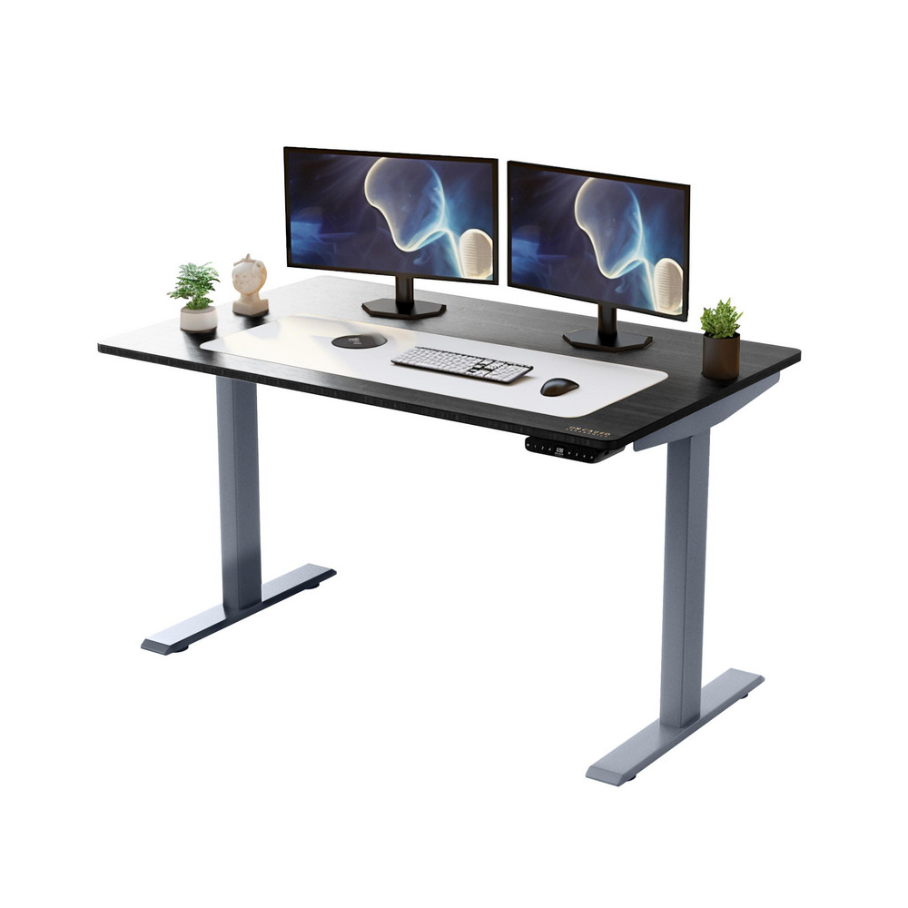 Uncaged Ergonomics - Double Pedestal Desk: Wood Top, Gray & Black | MSC ...