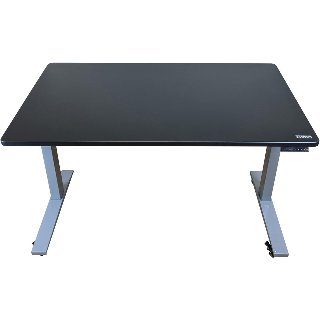 Uncaged Ergonomics - Double Pedestal Desk: MDF Top, Gray & Black | MSC ...