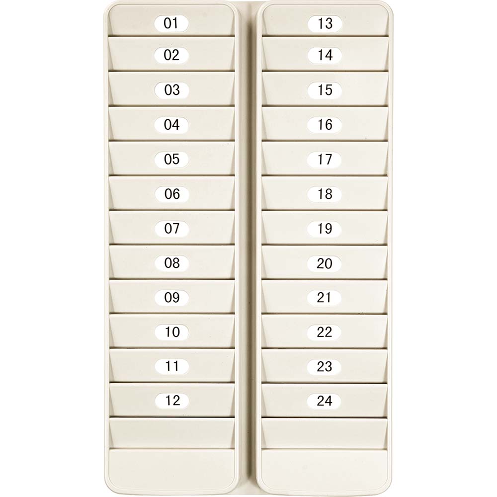 Pyramid - Adjustable Badge and Time Card Rack: 24 Pockets, 14-1/4 ...