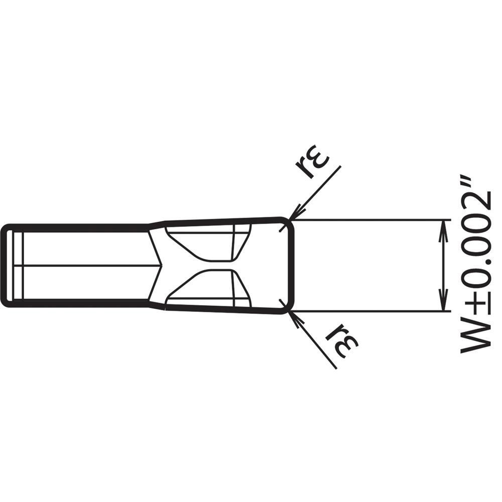 Kyocera - Cut-Off Insert: TKN3P PR1535, Carbide, 3.10 mm (0.1220 ...