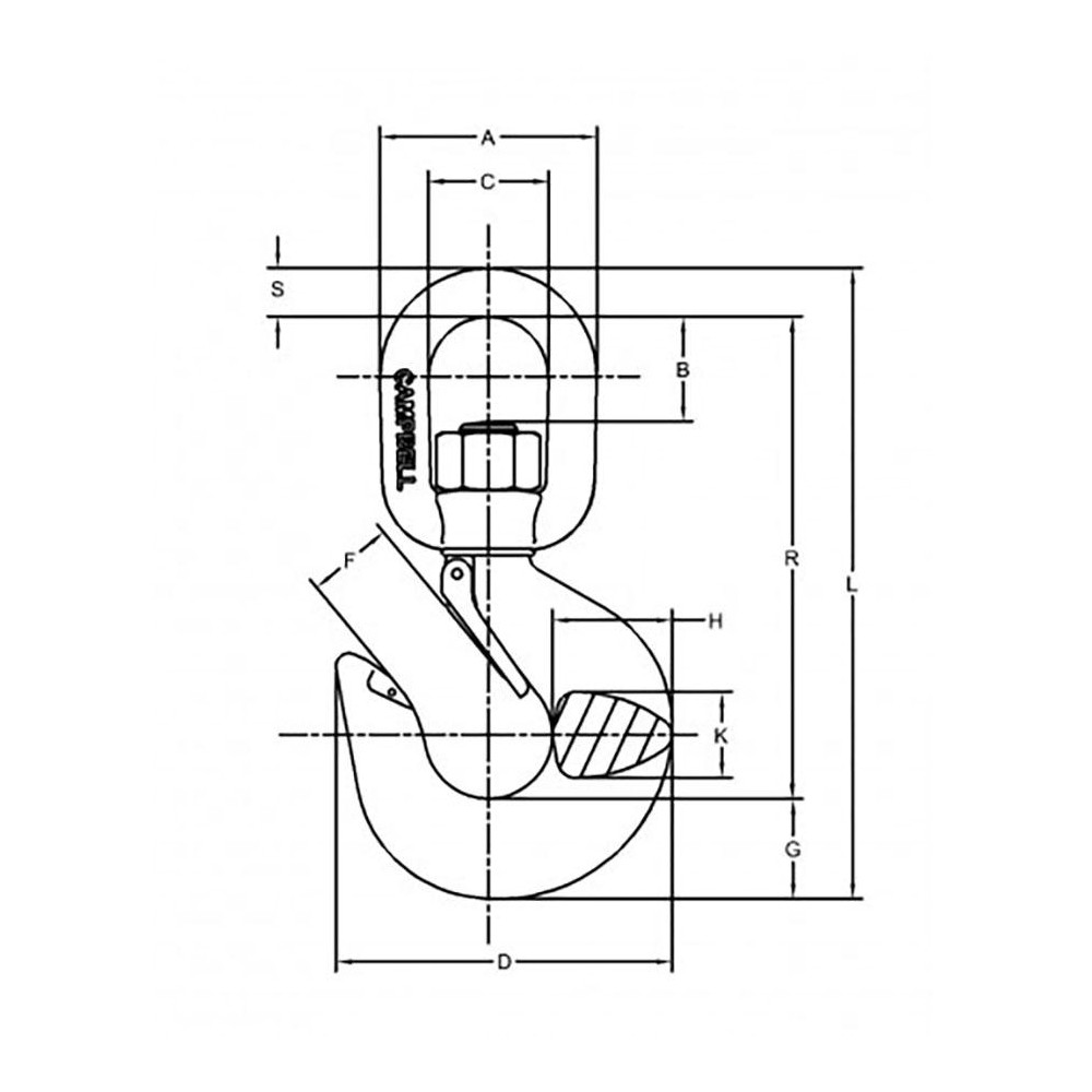 Campbell - #4 Hook, 2 Ton Capacity, Alloy Steel Swivel Hoist Hook | MSC ...