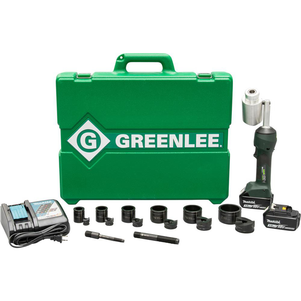 Greenlee - 15 Piece, 0.88 to 2.4165" Punch Hole Dia, Hydraulic Knockout ...