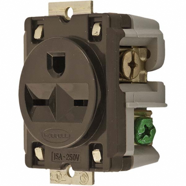 Hubbell Wiring Device-Kellems - Straight Blade Single Receptacle: NEMA ...