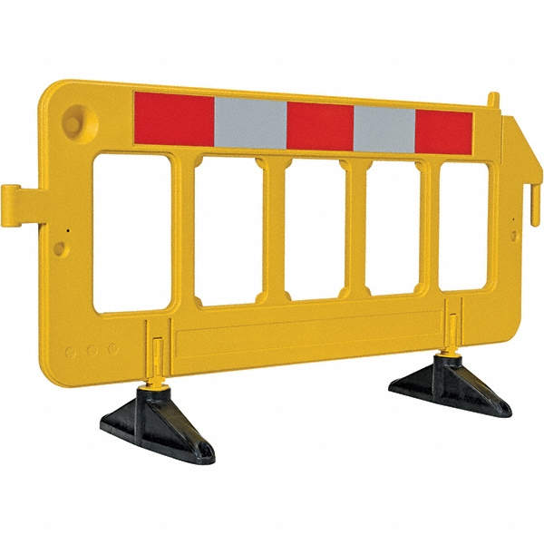 Vestil - Barrier: 40" High, 79" Wide, Plastic Frame, Yellow | MSC Direct