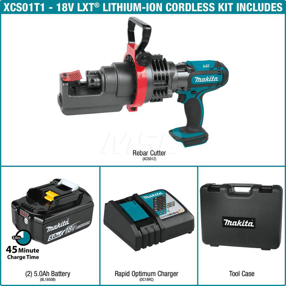 Makita - Strut & Rod Cutters: Rebar Cutter Kit, Cordless, 1/8-3/4 | MSC ...