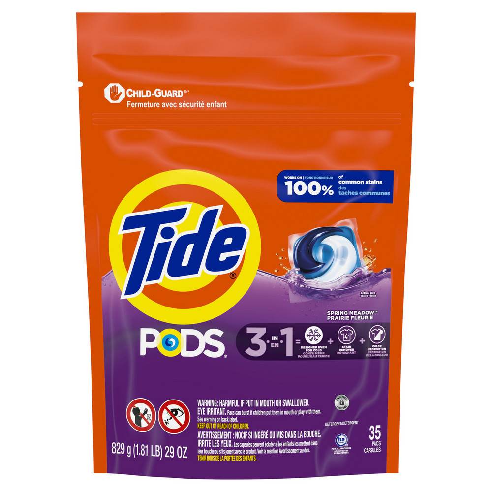 Tide - Tide PODS Liquid Laundry Detergent, Spring Meadow Scent, 35 ...